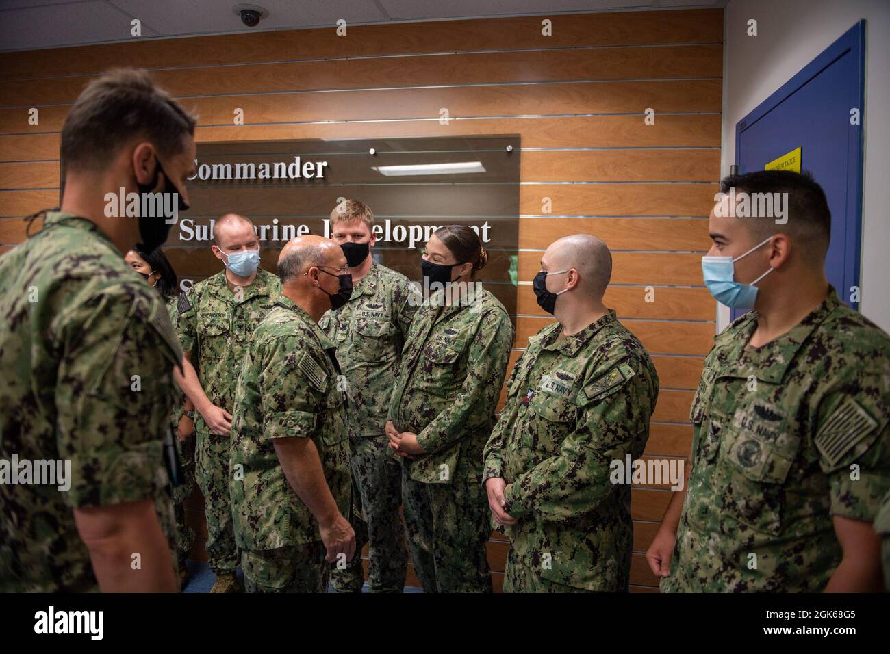 Chief of Naval Operations Adm. Mike Gilday meets Sailors assigned to Commander Submarine ...