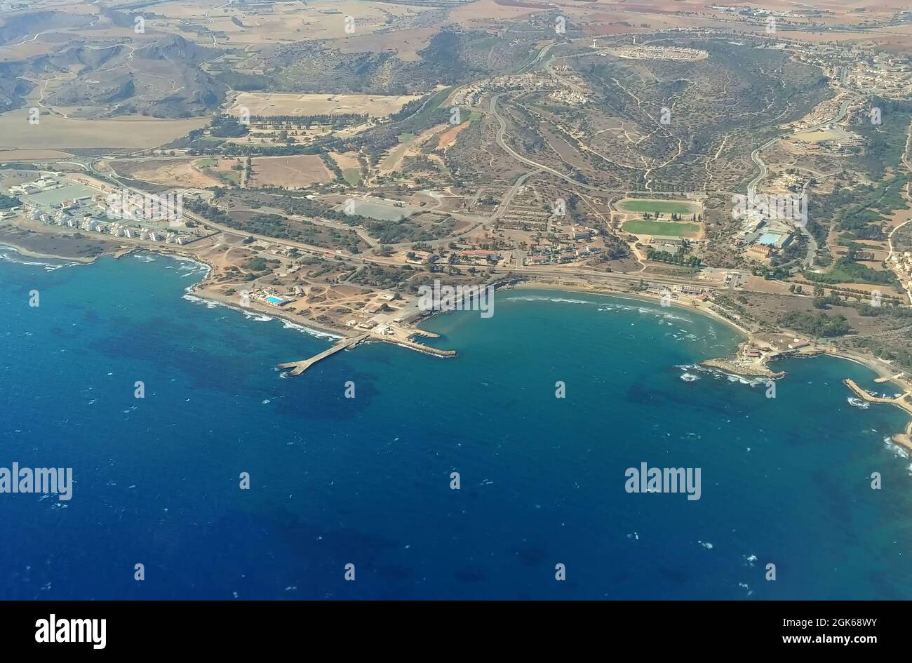 An aerial view of the coastline of Cyprus Stock Photo - Alamy