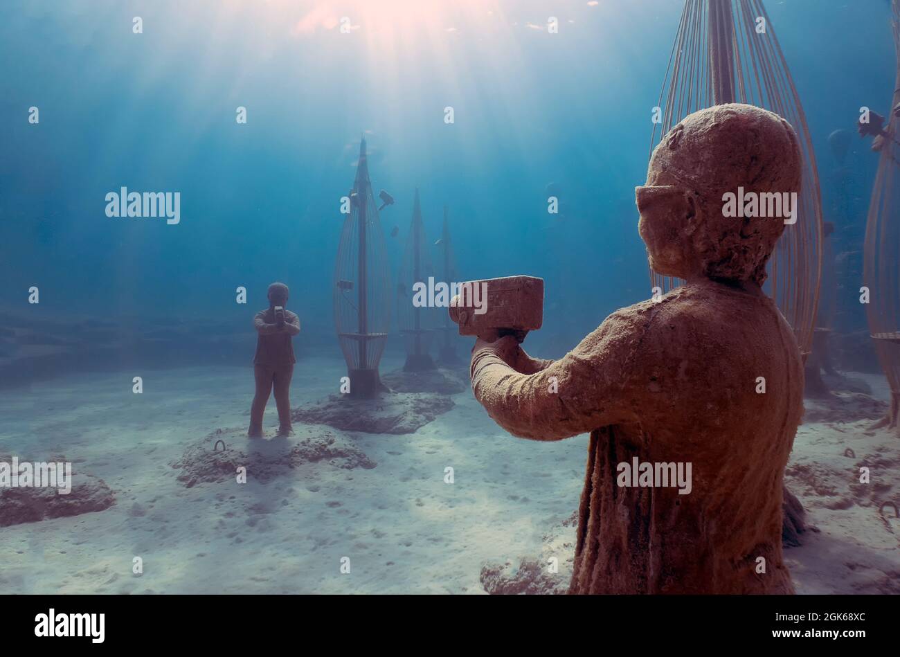 MUSAN - Museum of Underwater Sculpture in Ayia Napa, Cyprus Stock Photo ...