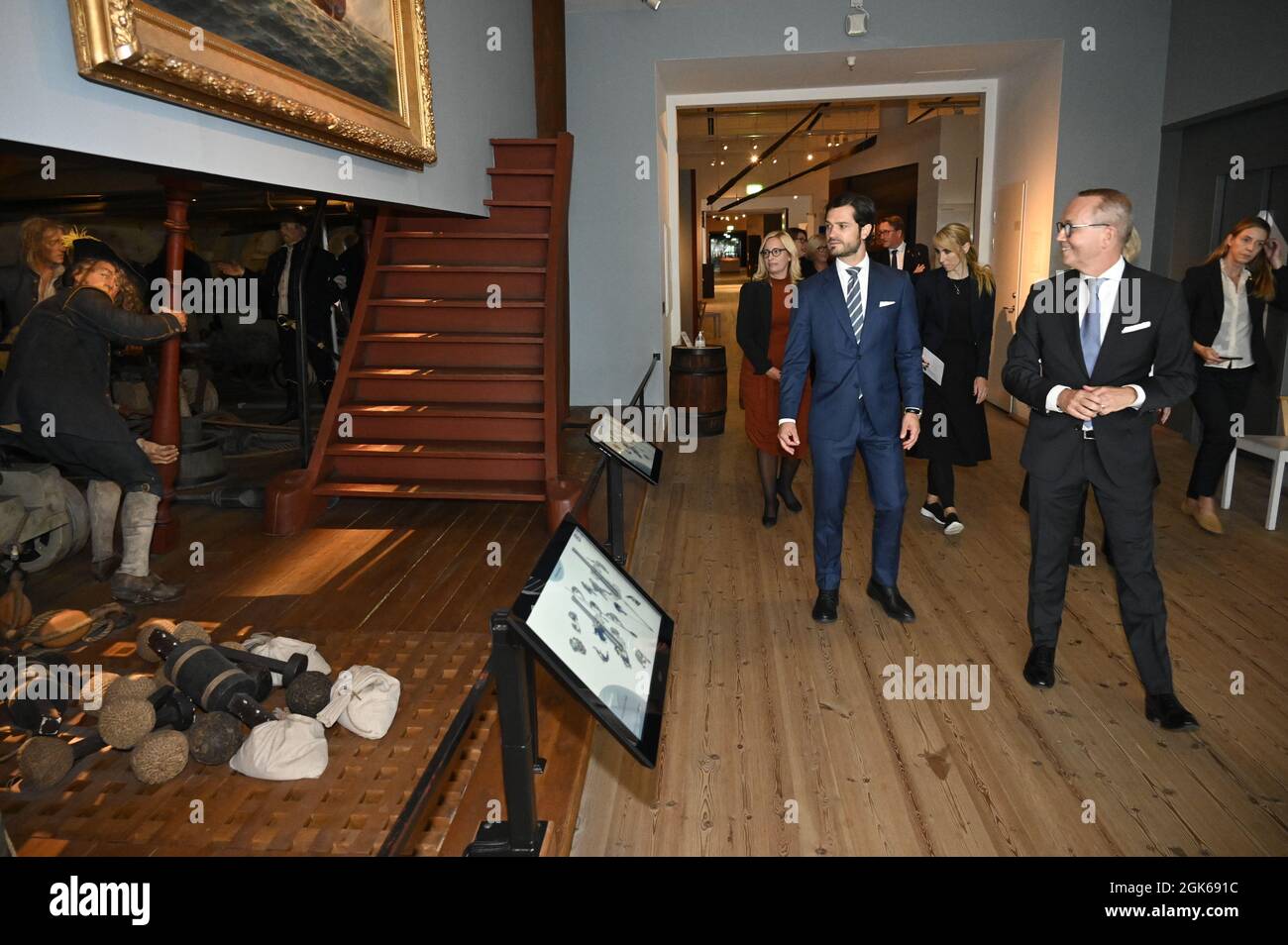 Sweden's Prince Carl Philip gets a tour with Museum director Mats ...