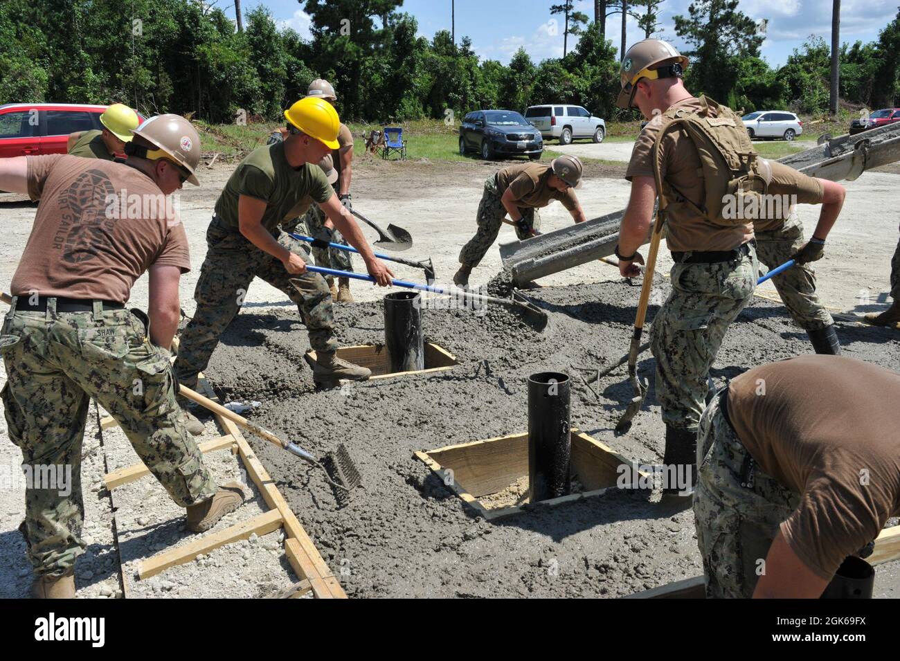 Seabees attached to Naval Mobile Construction Battalion (NMCB) 133 and ...