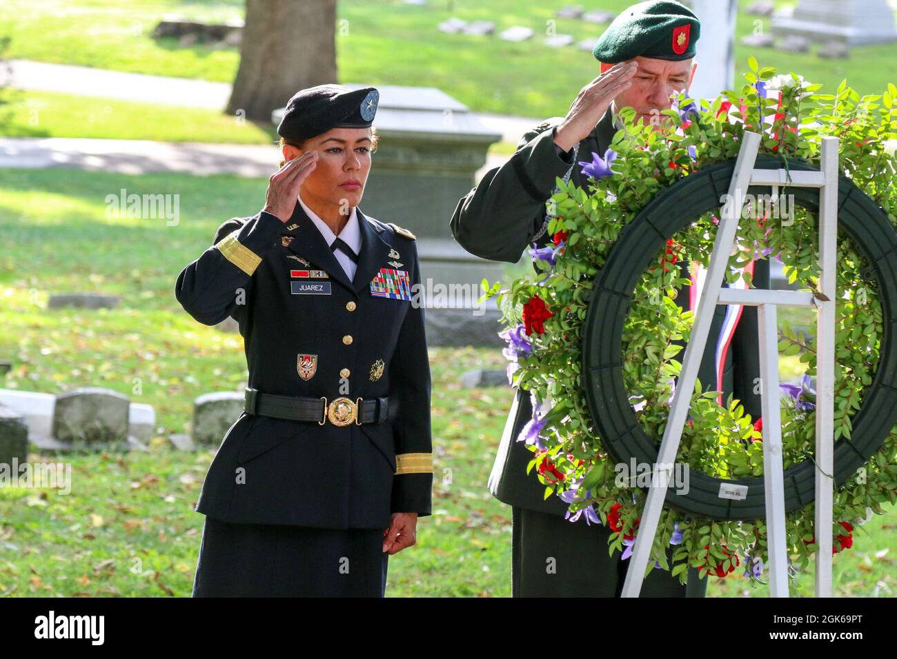 Brigadier Gen. Maria A. Juarez, left, deputy commanding general for ...