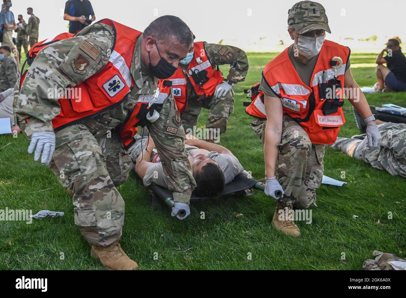 Members from 75th Medical Group carry a simulated victim during a Ready ...