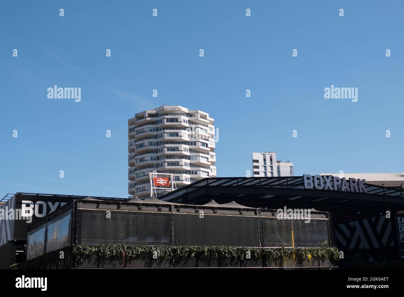 View of Box Park in Croydon in Surrey England Stock Photo - Alamy