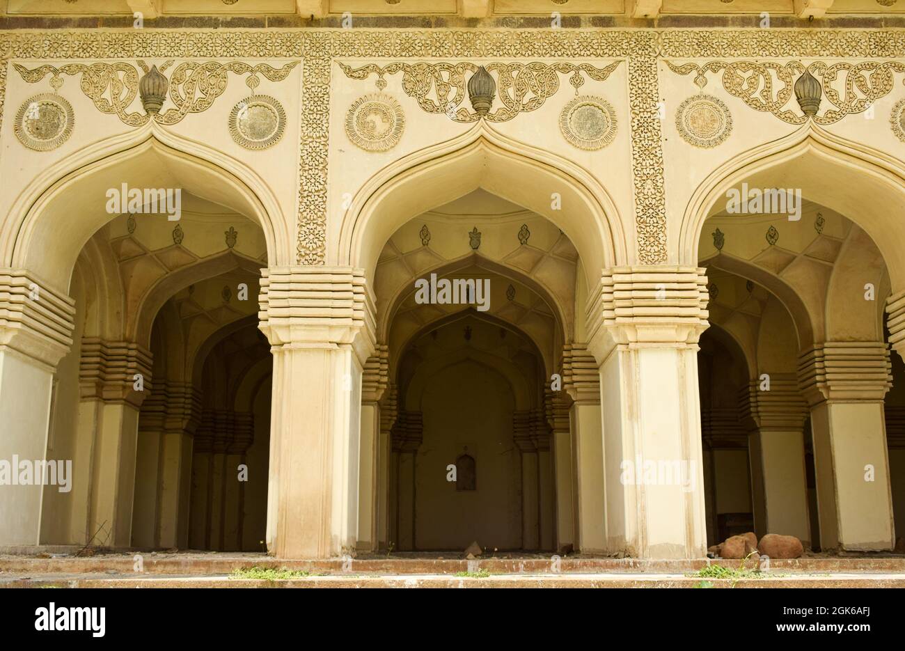 Old Islamic Architectural art of Minaret at old Ruined Mosque Masjid ...