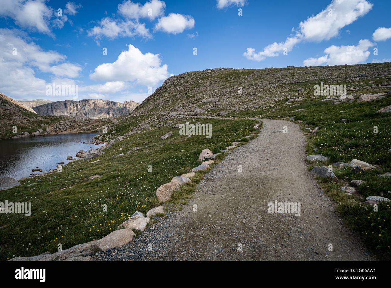 Chicago Lakes Overlook Trail along the Mt. Evans Scenic Byway in ...