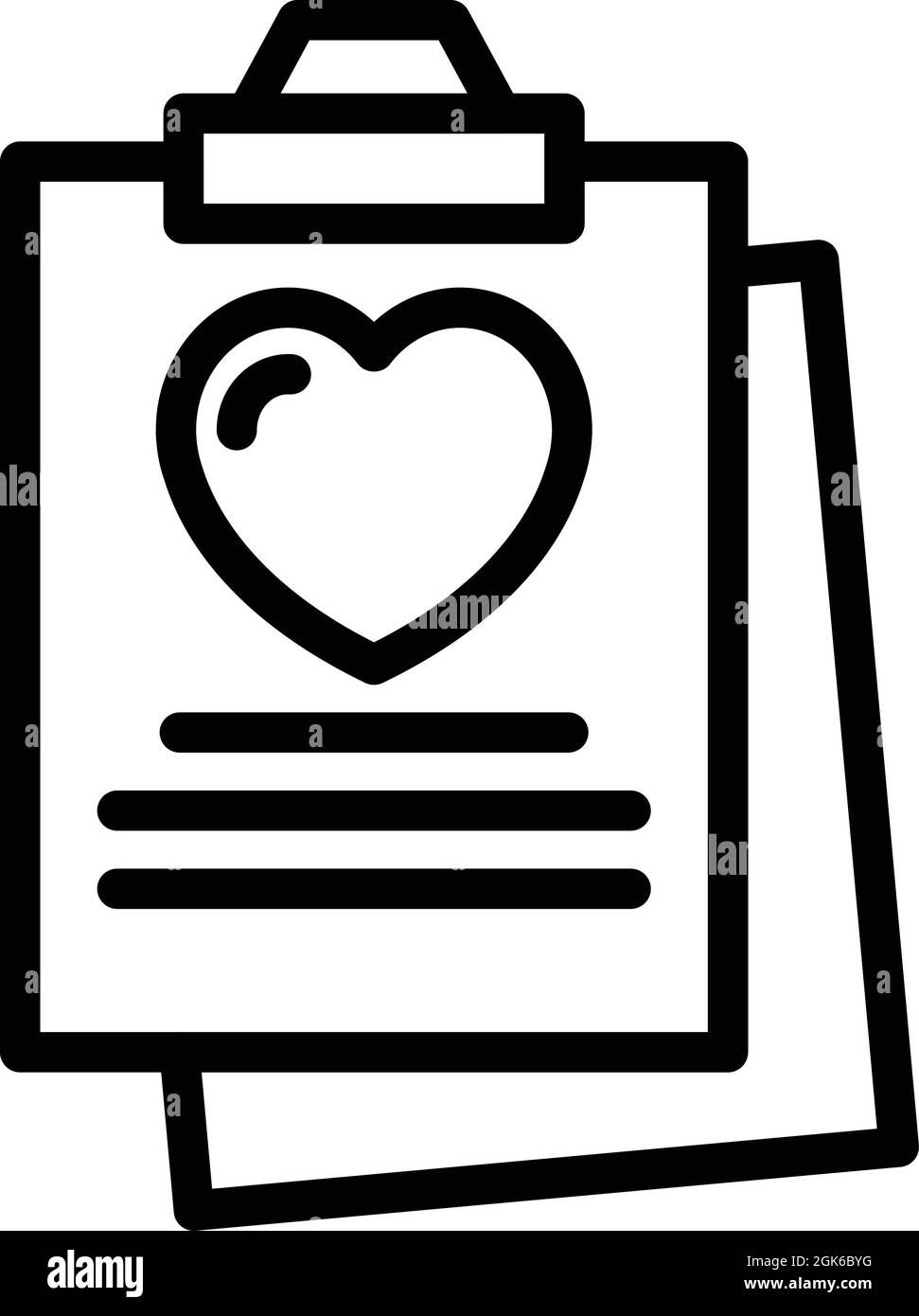 Health heart report icon outline vector. Heartbeat data. Patient ...