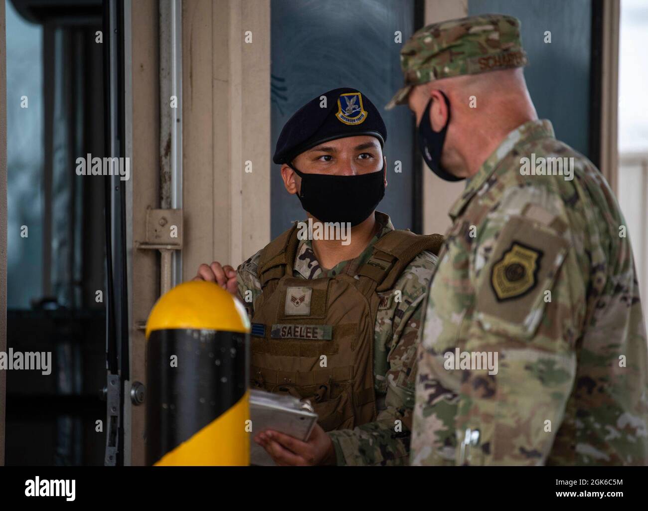 Senior Airman Nai Saelee, 8th Security Forces Squadron entry controller ...