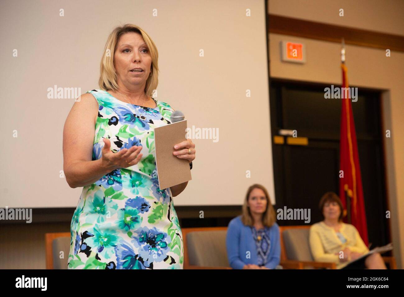Retired U.S. Marine Corps 1st Sgt. Stacie Black discusses the senior ...