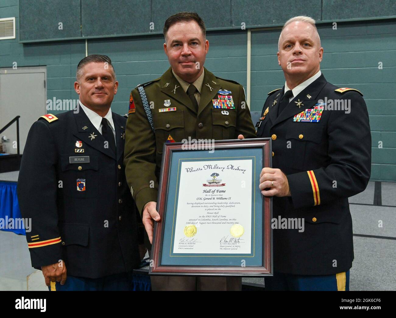 The South Carolina National Guard conducts a ceremony for the Palmetto ...