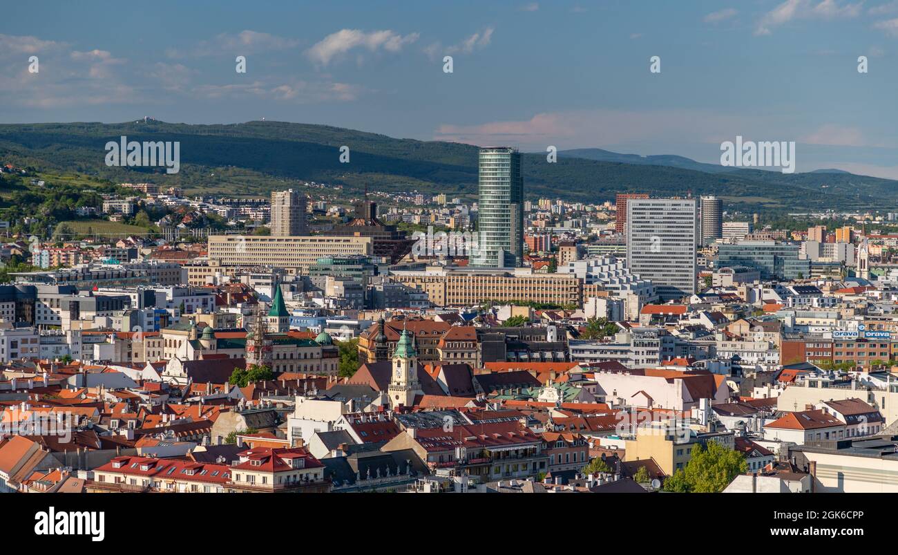 A picture of the buildings of downtown Bratislava Stock Photo - Alamy