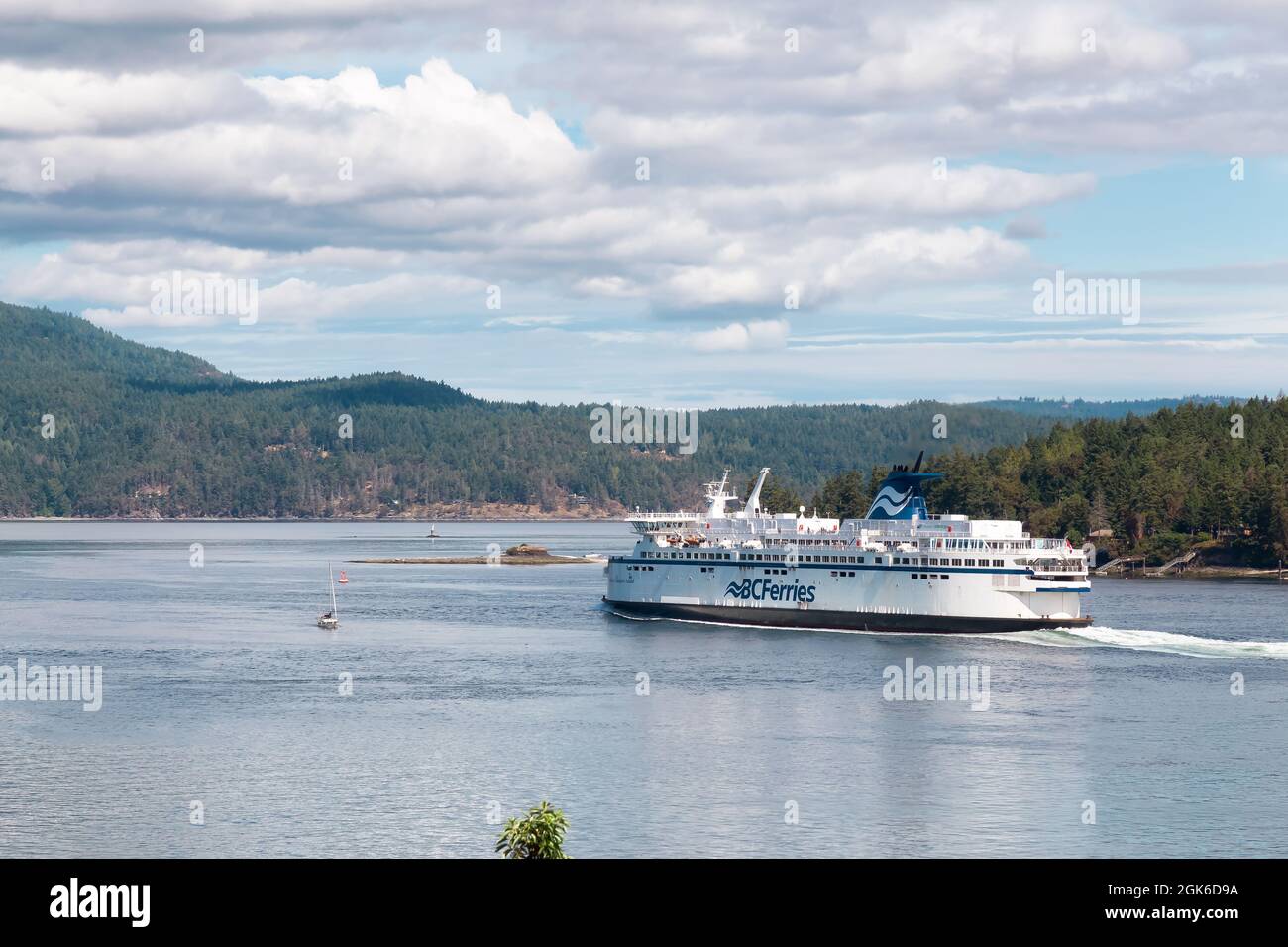 BC Ferries Boat Leaving to the Terminal in Swartz Bay Stock Photo - Alamy