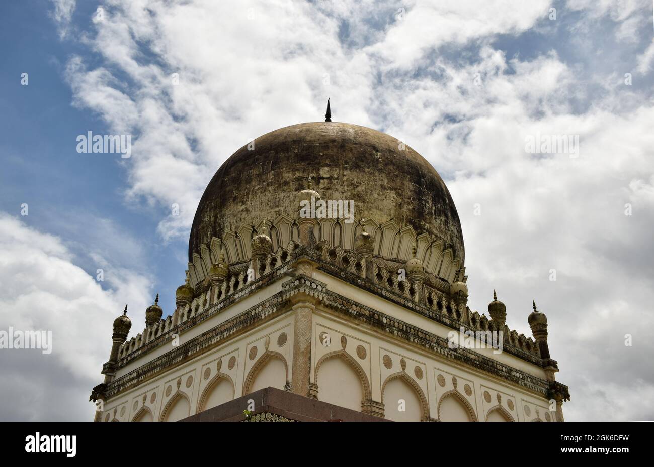 Antique Islamic Architectural Art Pointed Arches Seven Tombs Dome and ...