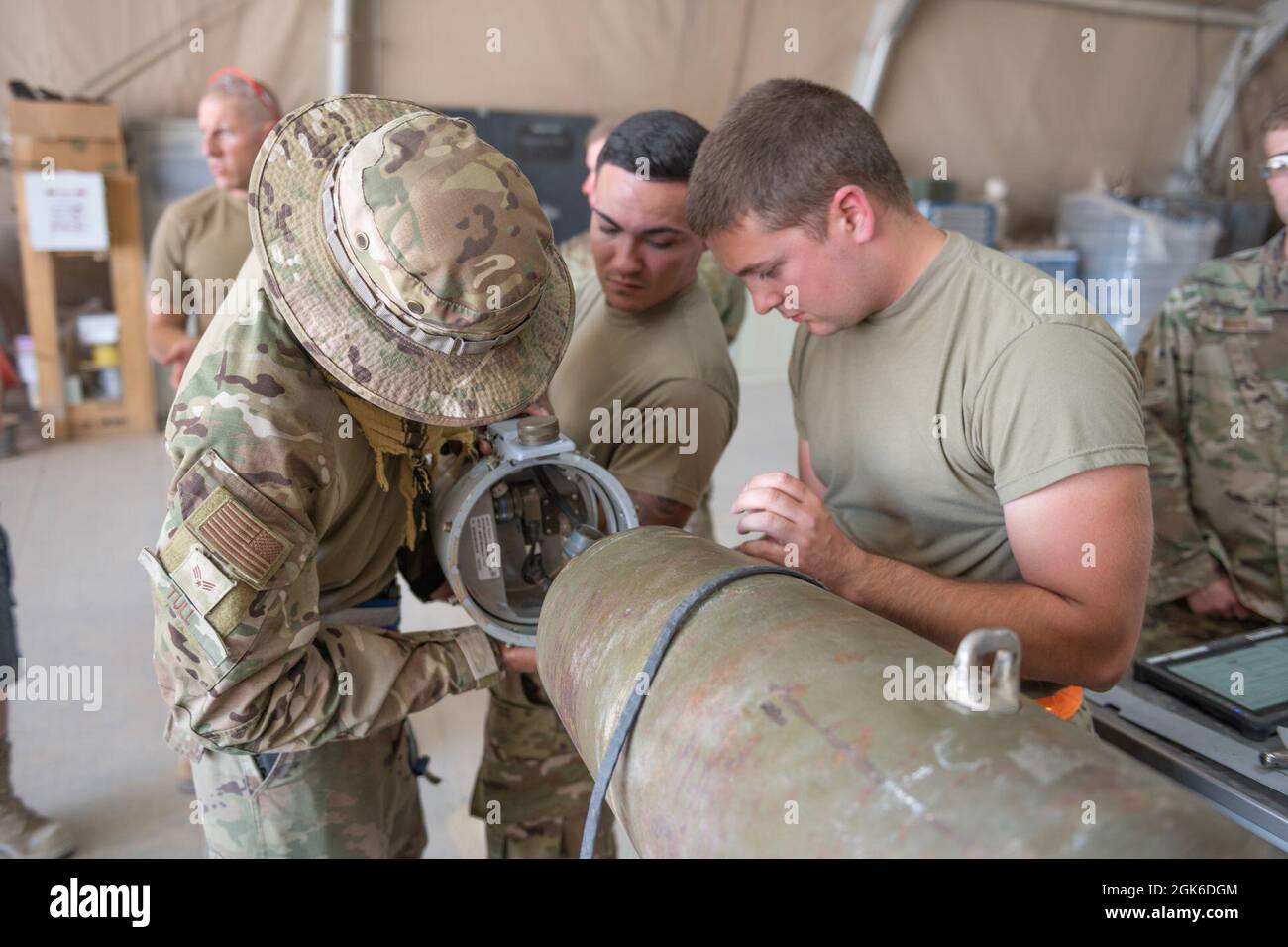 U.S. Air Force Airman with the 332nd Expeditionary Maintenance Squadron ...