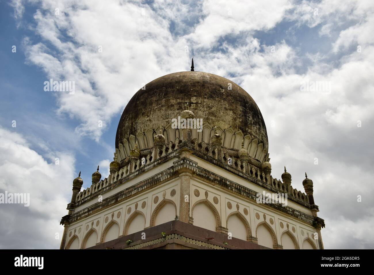 Antique Islamic Architectural Art Pointed Arches Seven Tombs Dome and ...