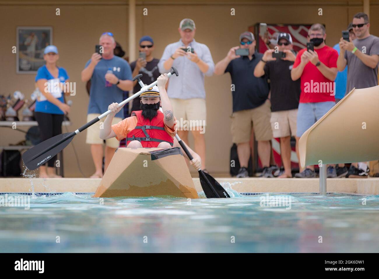 Competitors take to the water in the Soldier/adult division of the ...