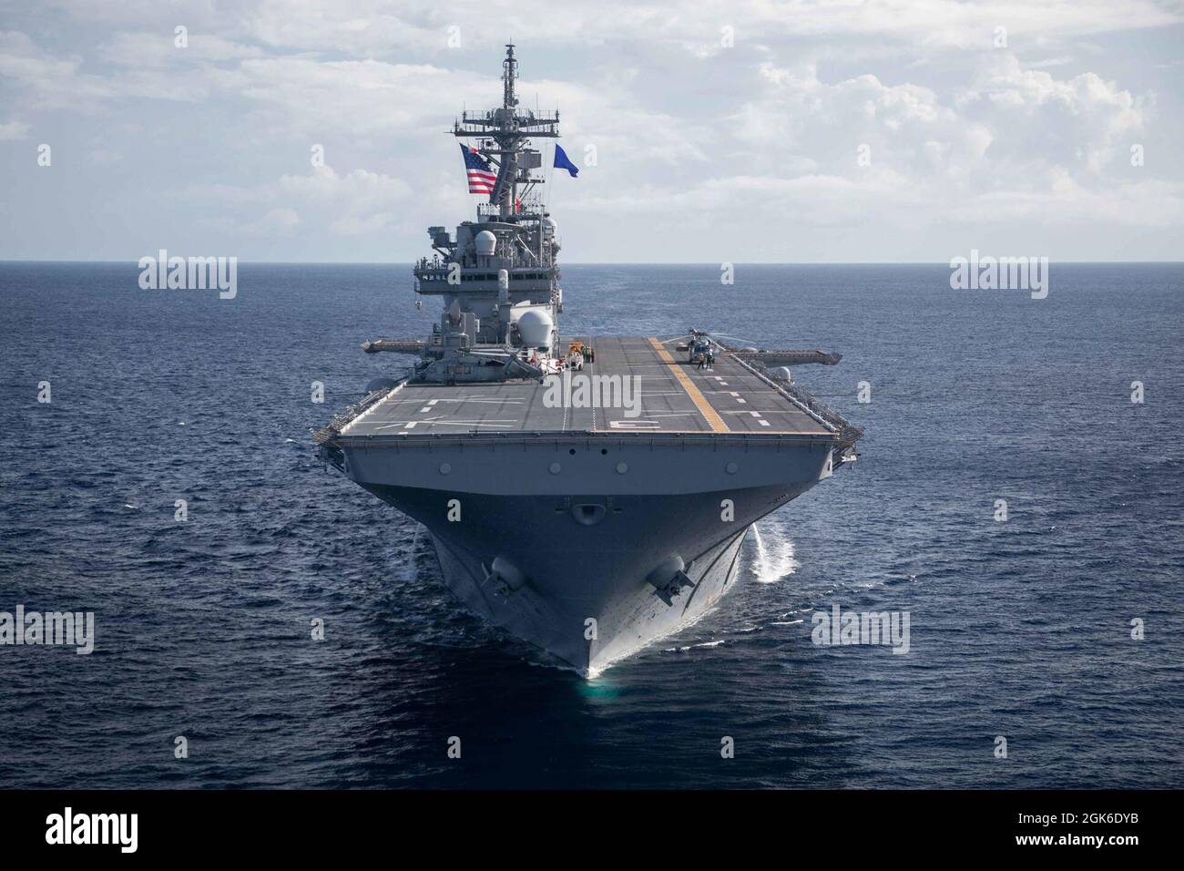 210814-N-MZ836-3941 ATLANTIC OCEAN (Aug. 14, 2021) The Wasp-class ...