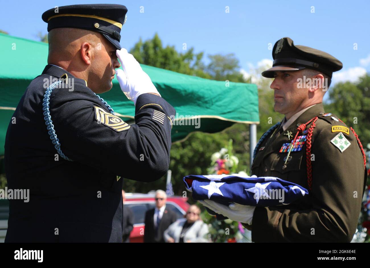 Command Sgt. Maj. Joseph Gaskin (left), senior enlisted advisor, 2nd ...