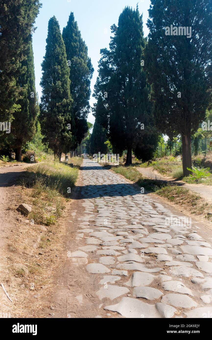 Ancient Appian Way in Rome,Italy Stock Photo - Alamy