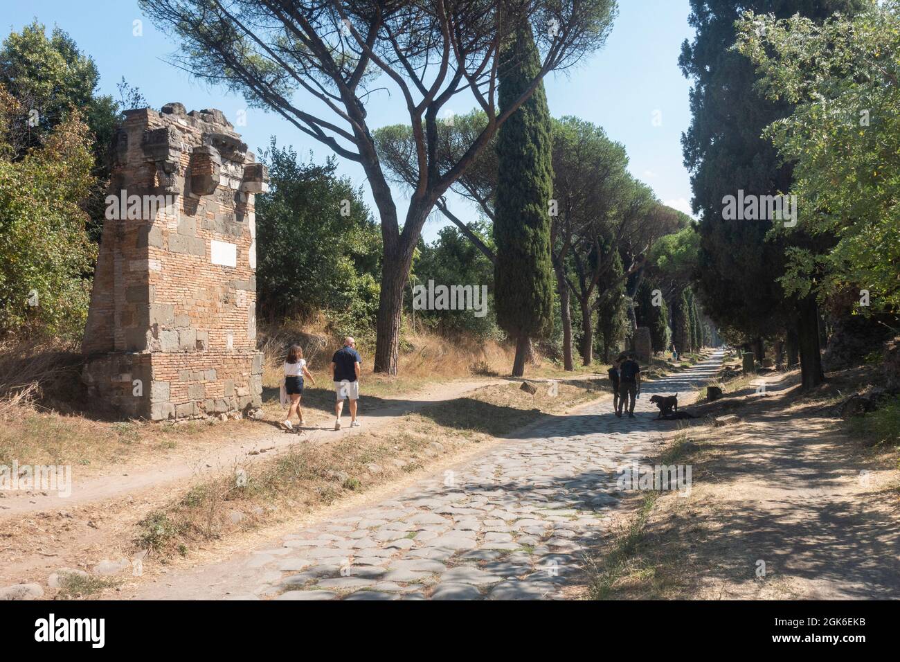 Ancient Appian Way in Rome,Italy Stock Photo - Alamy