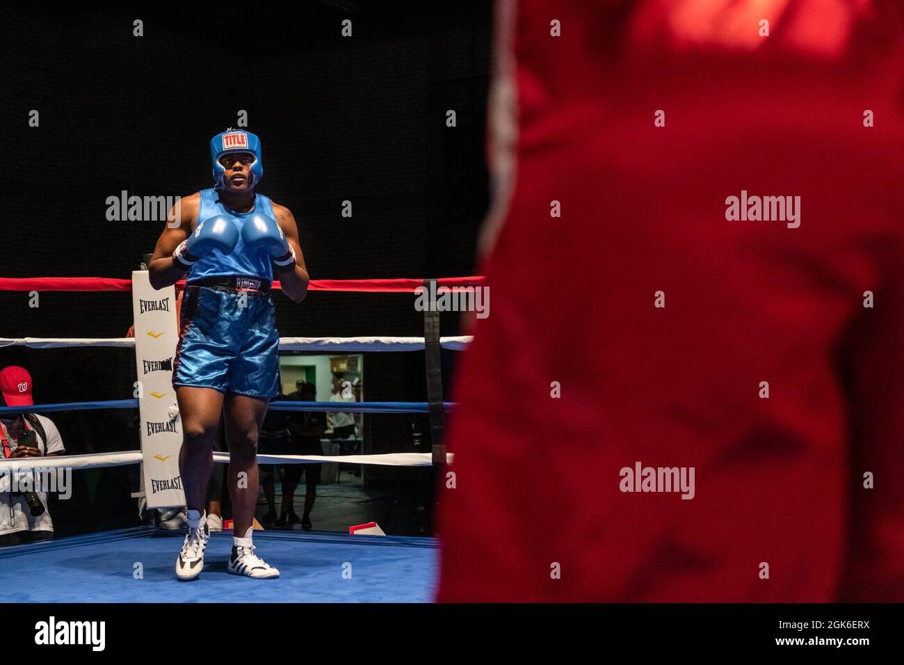 U.S. Army Sgt. Elijah Wilson (Red Fighter) and Staff Sgt. Prince McLean ...