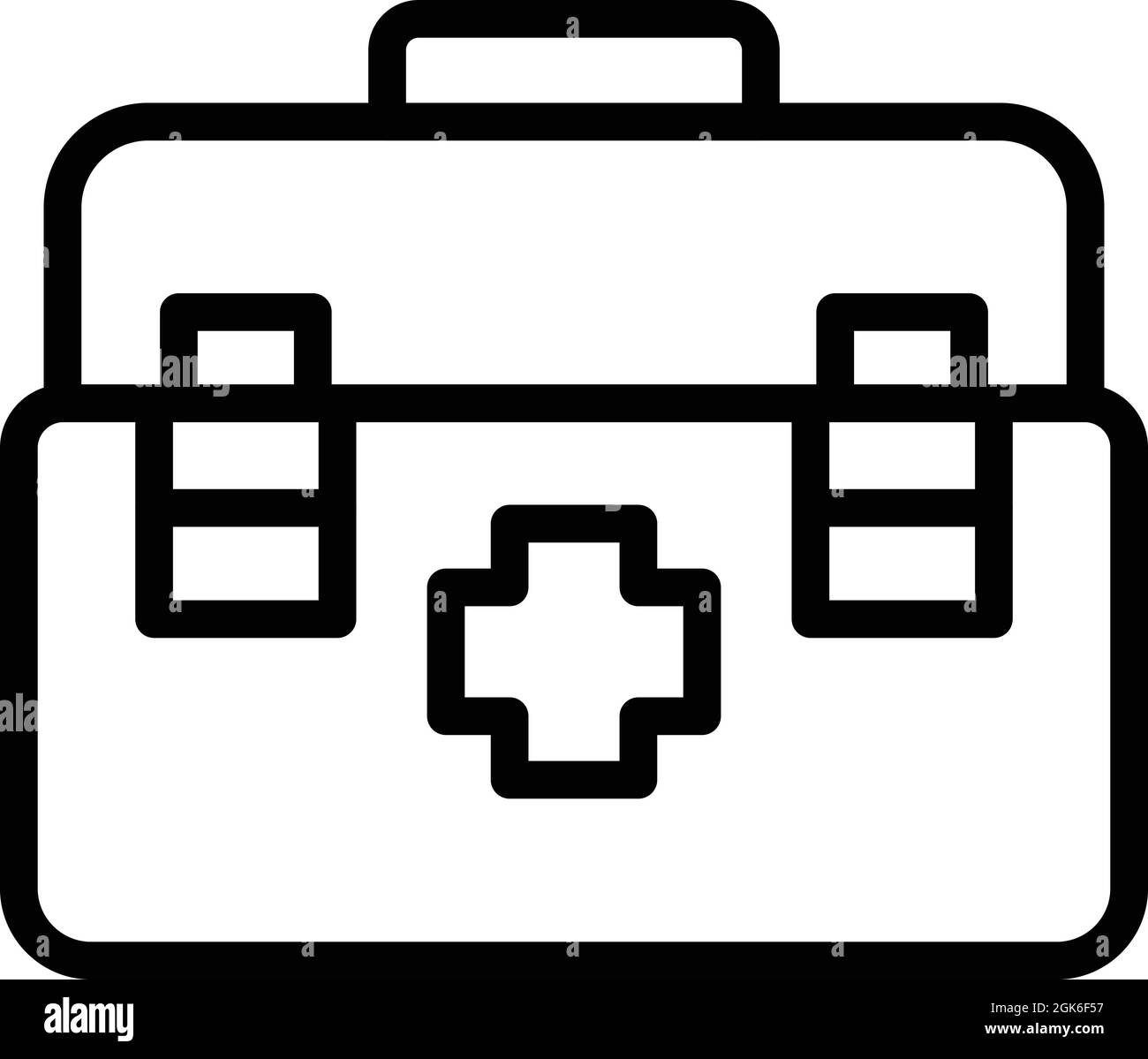 First aid kit icon outline vector. Emergency case. Health bag Stock ...