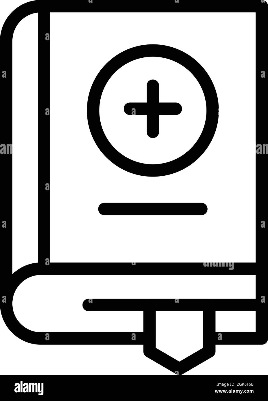 Doctor book icon outline vector. Medical notebook. Health notepad Stock ...