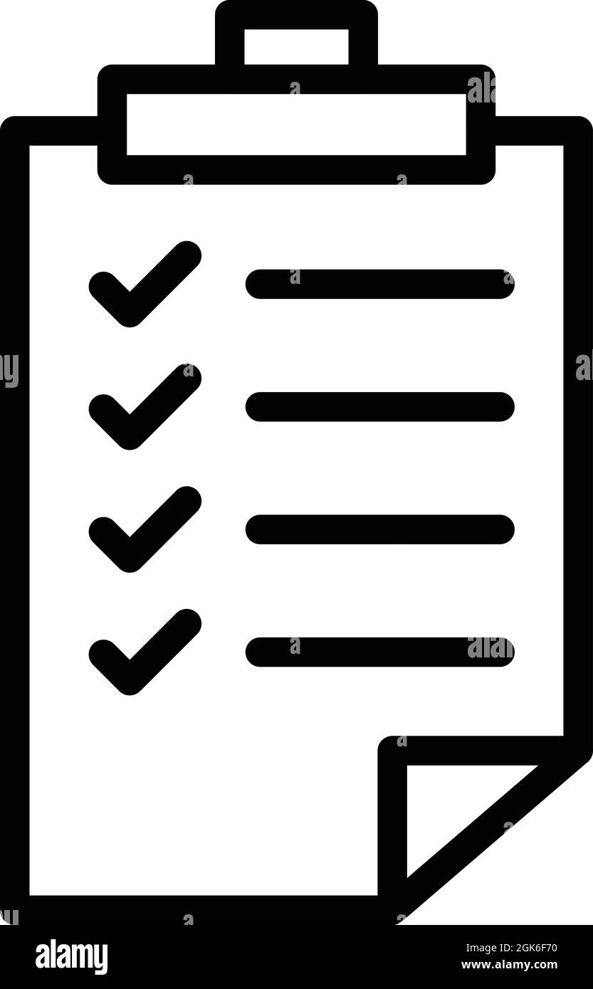 Medical checklist icon outline vector. Health form. Diagnostic report ...