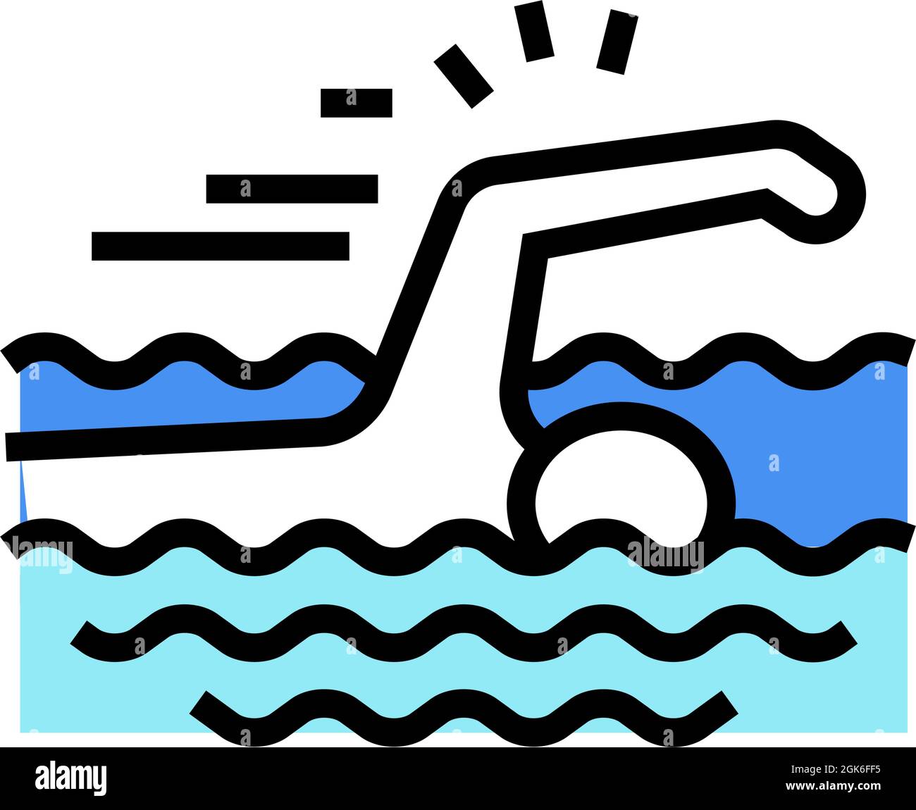 swimming sport color icon vector illustration Stock Vector Image & Art ...