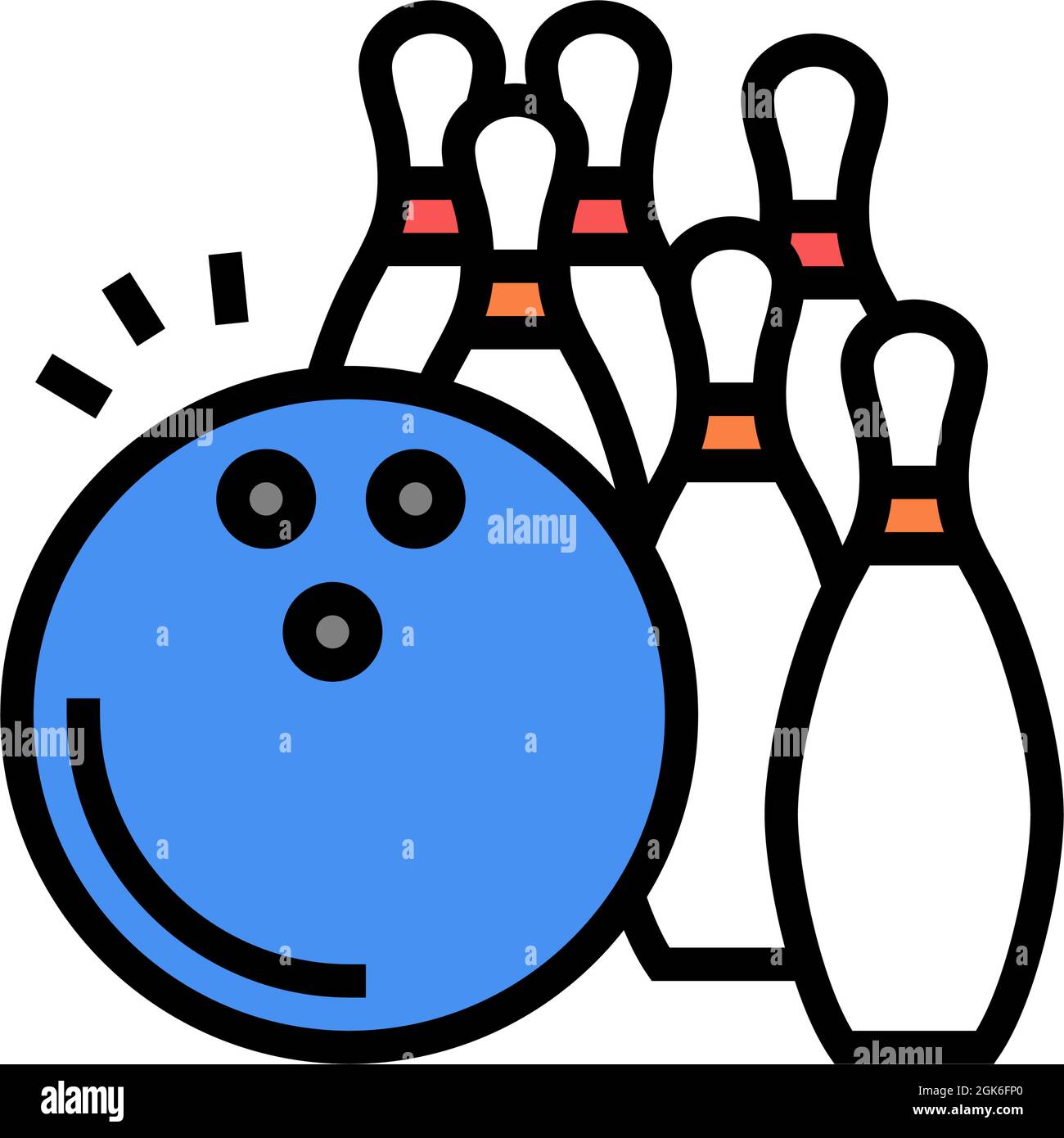 bowling game color icon vector illustration Stock Vector Image & Art ...