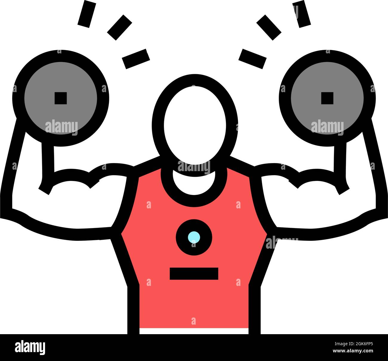 powerlifting sport color icon vector illustration Stock Vector Image ...