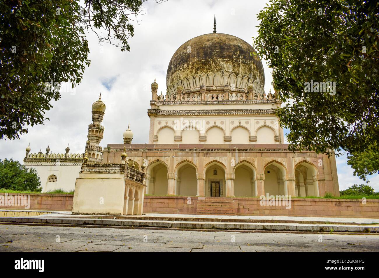 Antique Islamic Architectural Art Pointed Arches Seven Tombs Dome and ...