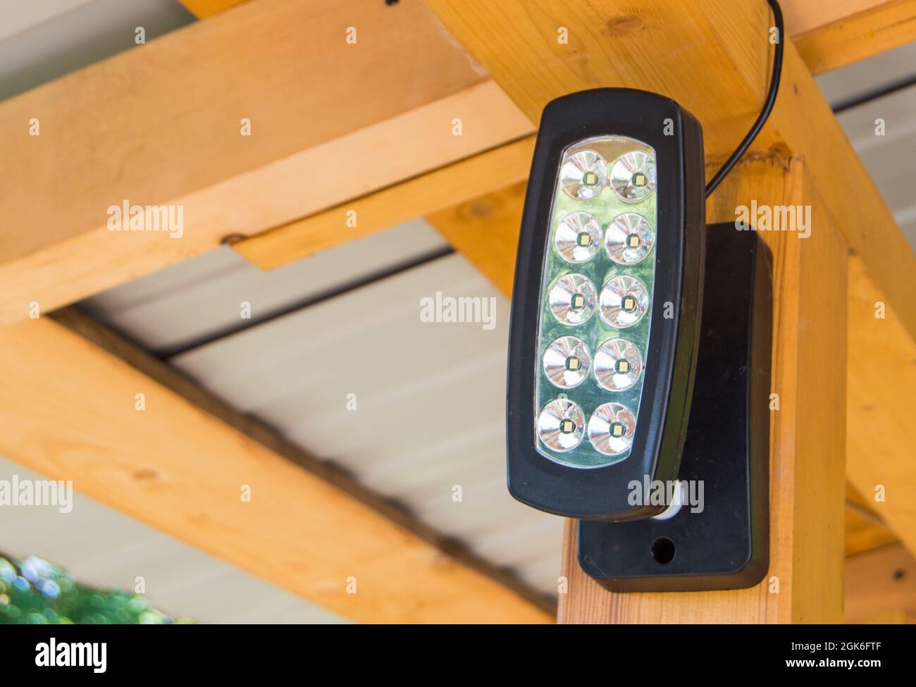 LED floodlight, a floodlight on the top of the roof, for lighting a ...
