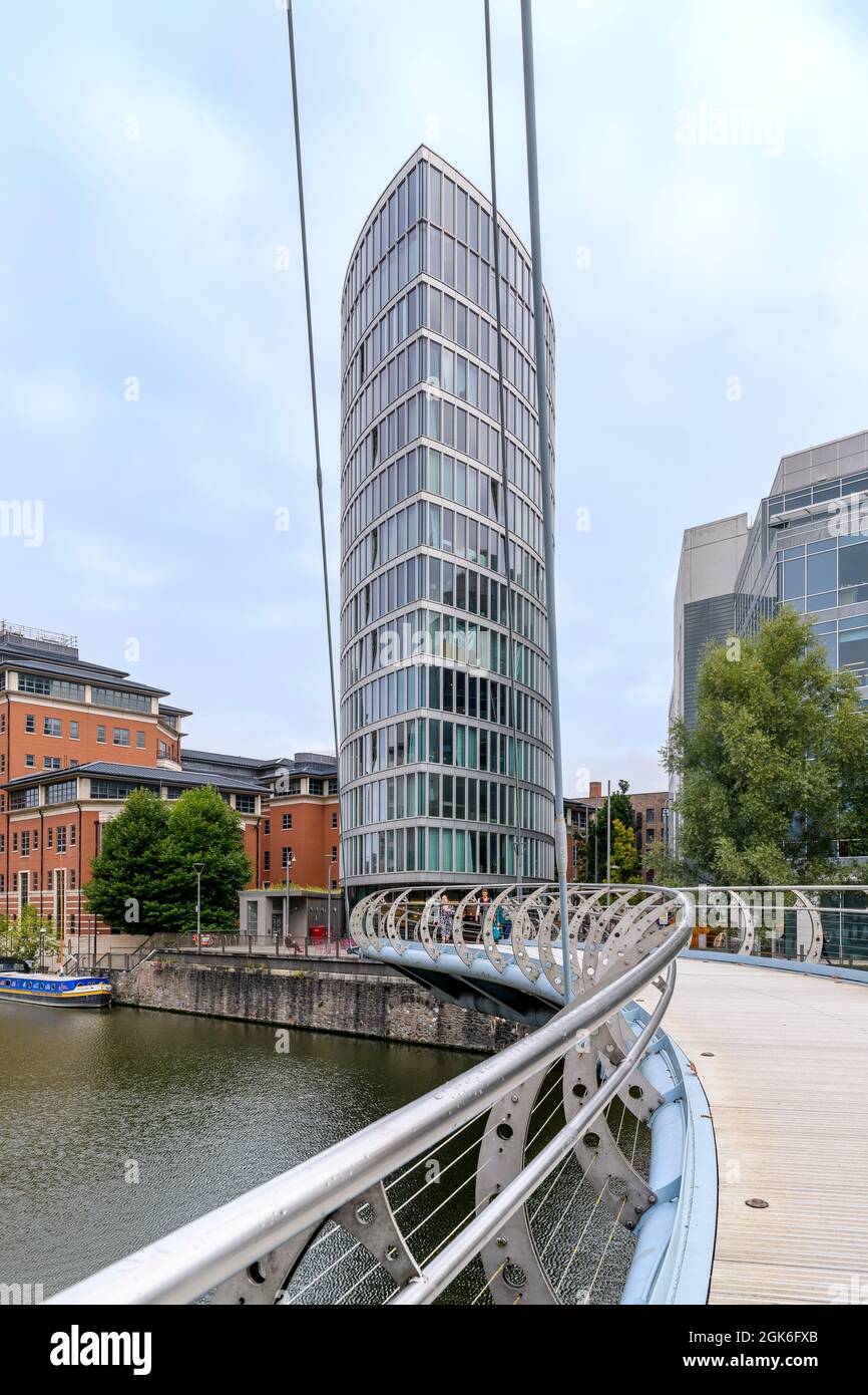 Temple Quay, Bristol near Temple Meads station. The apartment block eye ...