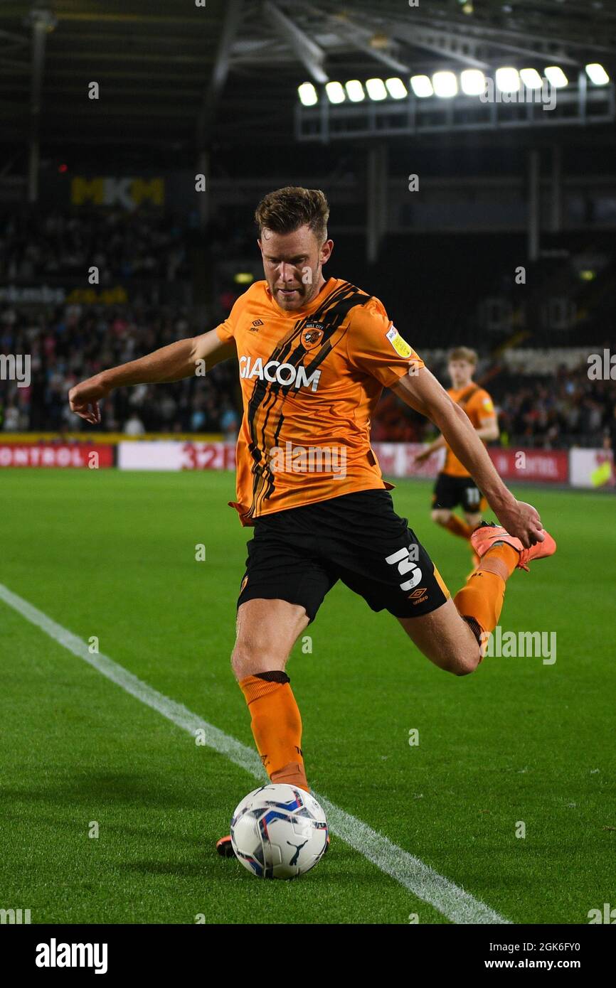 Hull City's Callum Elder crossing the ball into the boxPicture: Liam ...