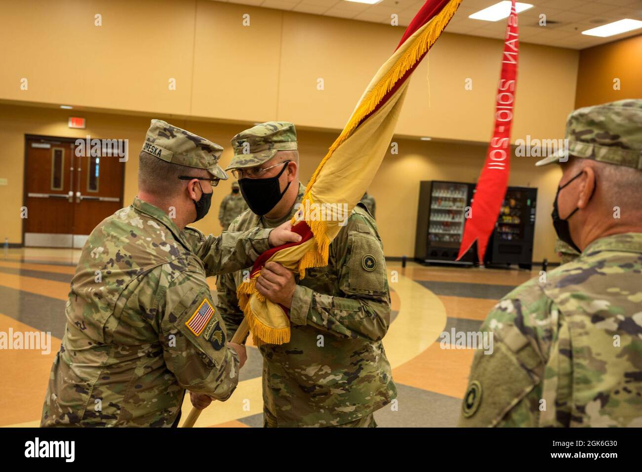 Passing the colors from one commander to another represents the passing ...
