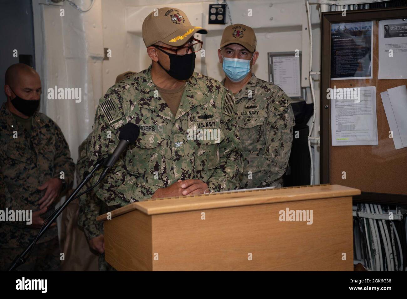 PACIFIC OCEAN (August 15, 2021) Capt. Karrey Sanders, commodore of ...