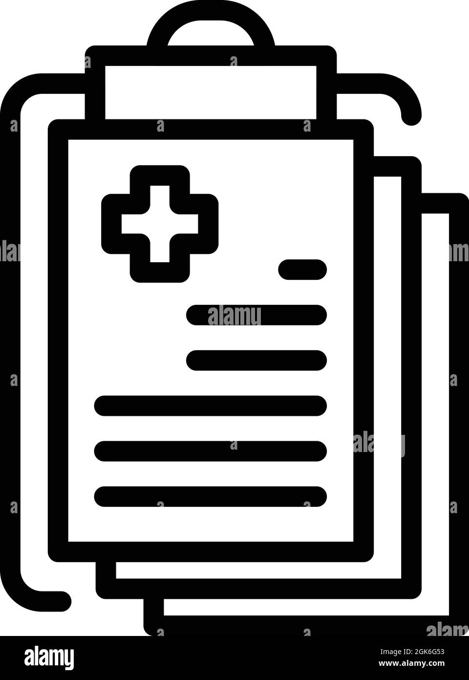 Medical record icon outline vector. Health data. Patient report Stock ...