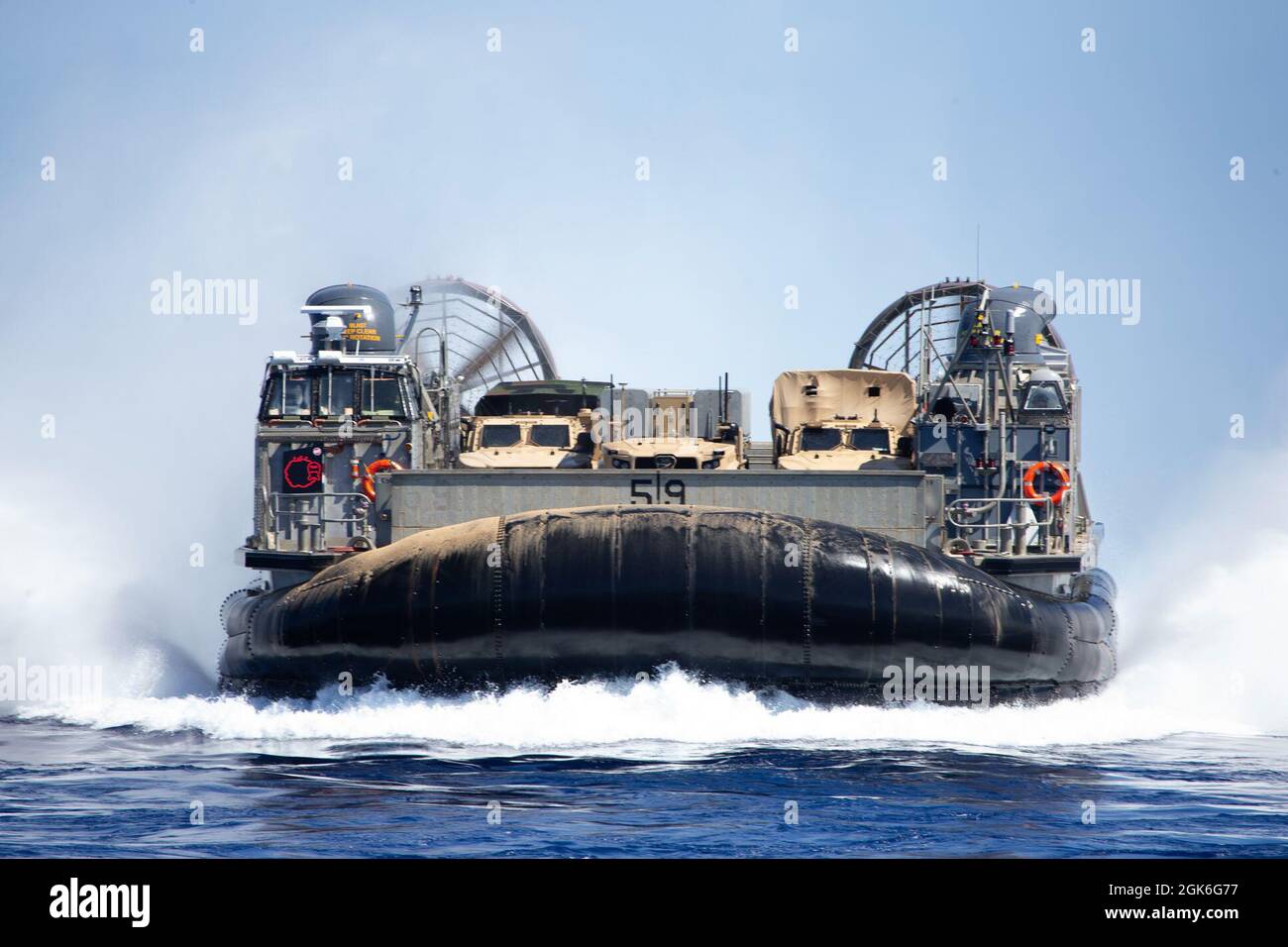 A Navy Marine Expeditionary Ship Interdiction System launcher, a ...