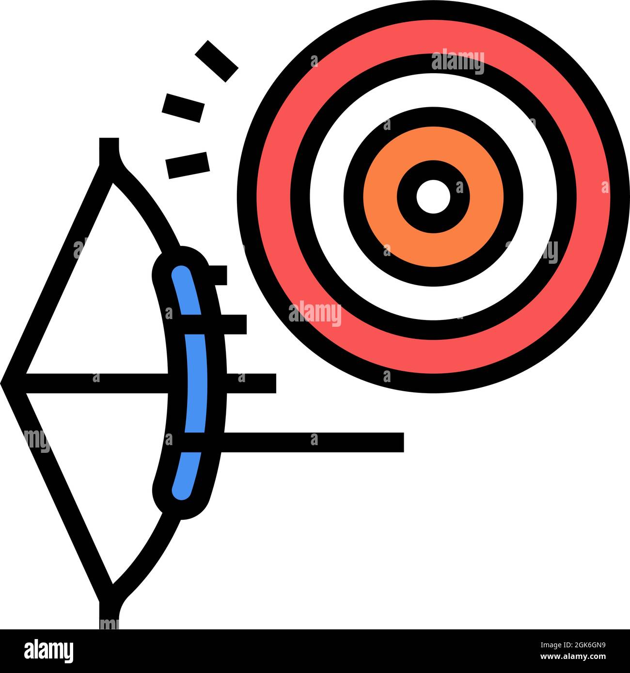 archery sport color icon vector illustration Stock Vector Image & Art ...