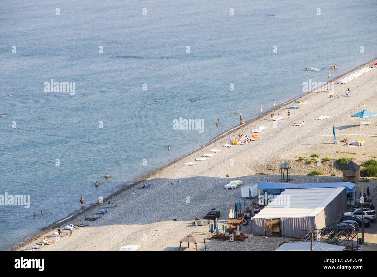 Beach in Black sea, Gonio, Georgia Stock Photo - Alamy