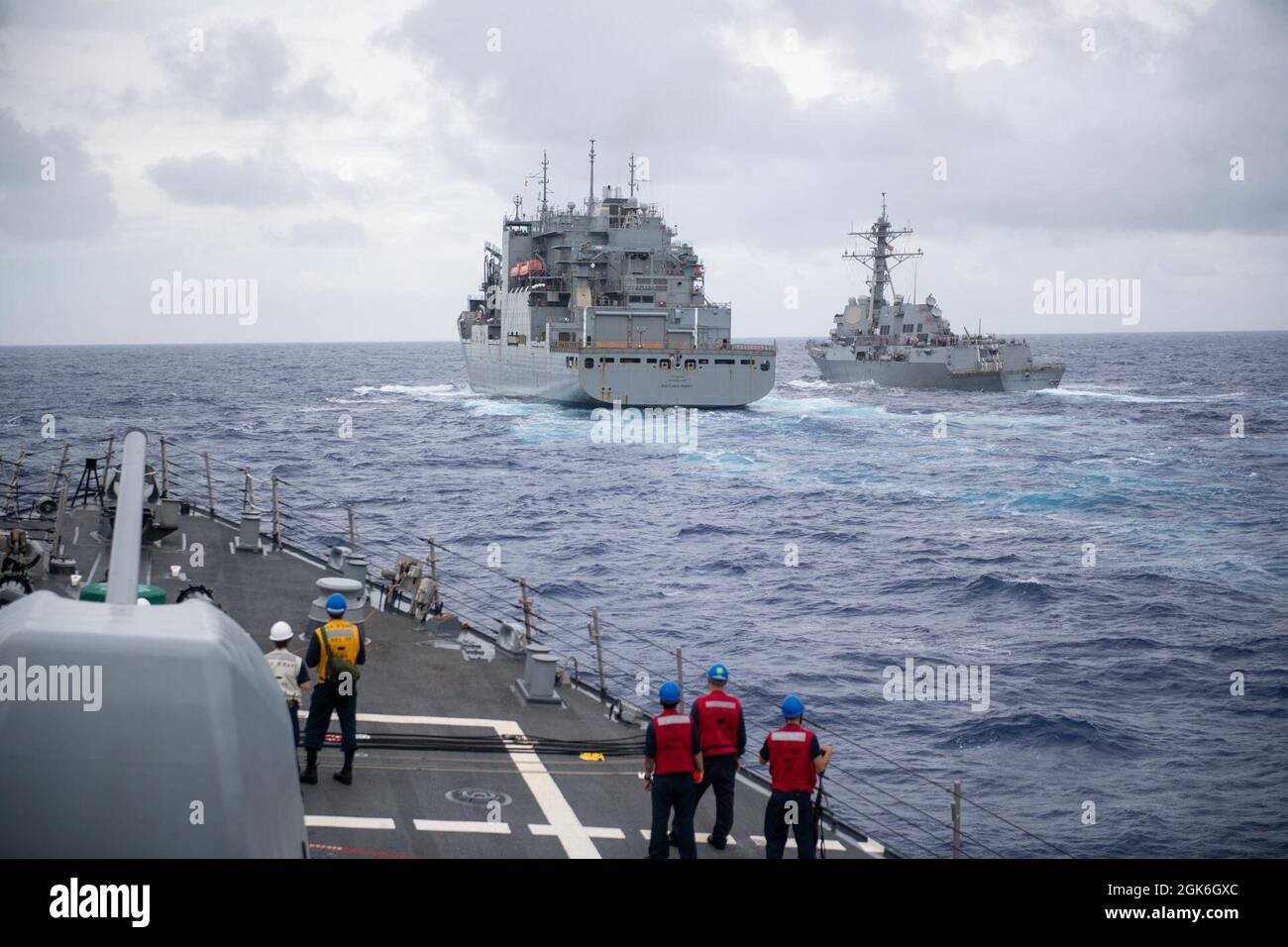 210815-N-MR124-1074 PACIFIC OCEAN (Aug. 15, 2021) Sailors aboard ...