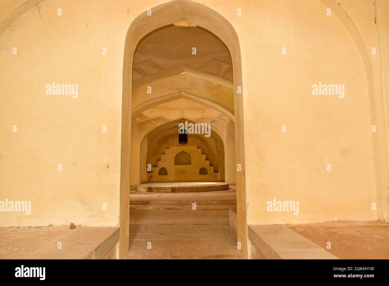 Antique Islamic Architectural Art Pointed Arches Seven Tombs Dome and ...