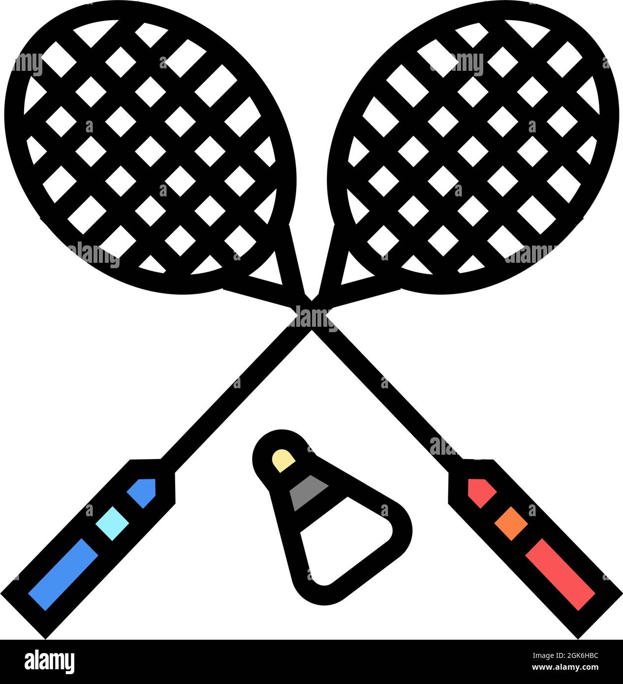 badminton sport game color icon vector illustration Stock Vector Image ...