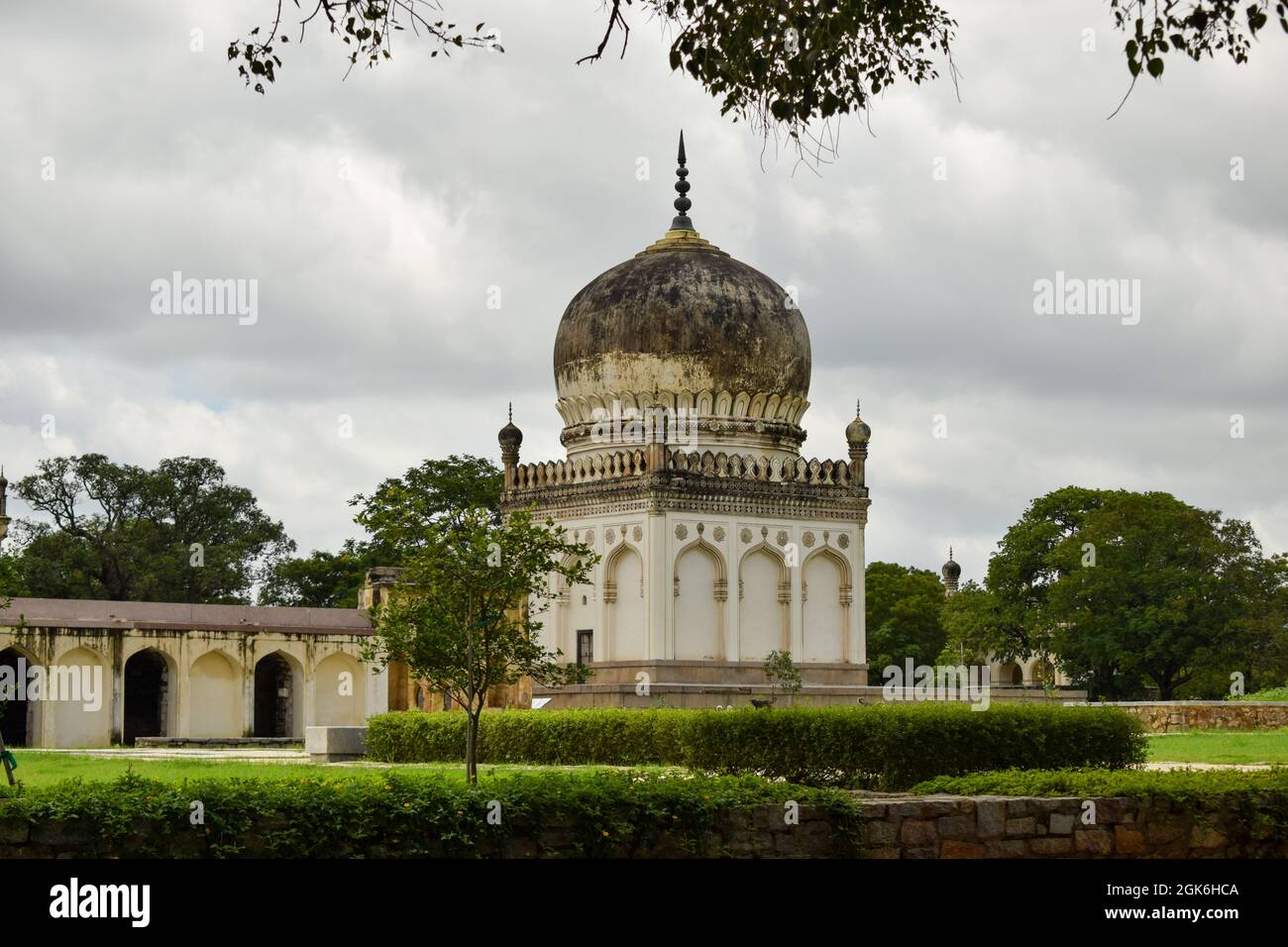 Antique Islamic Architectural Art Pointed Arches Seven Tombs Dome and ...