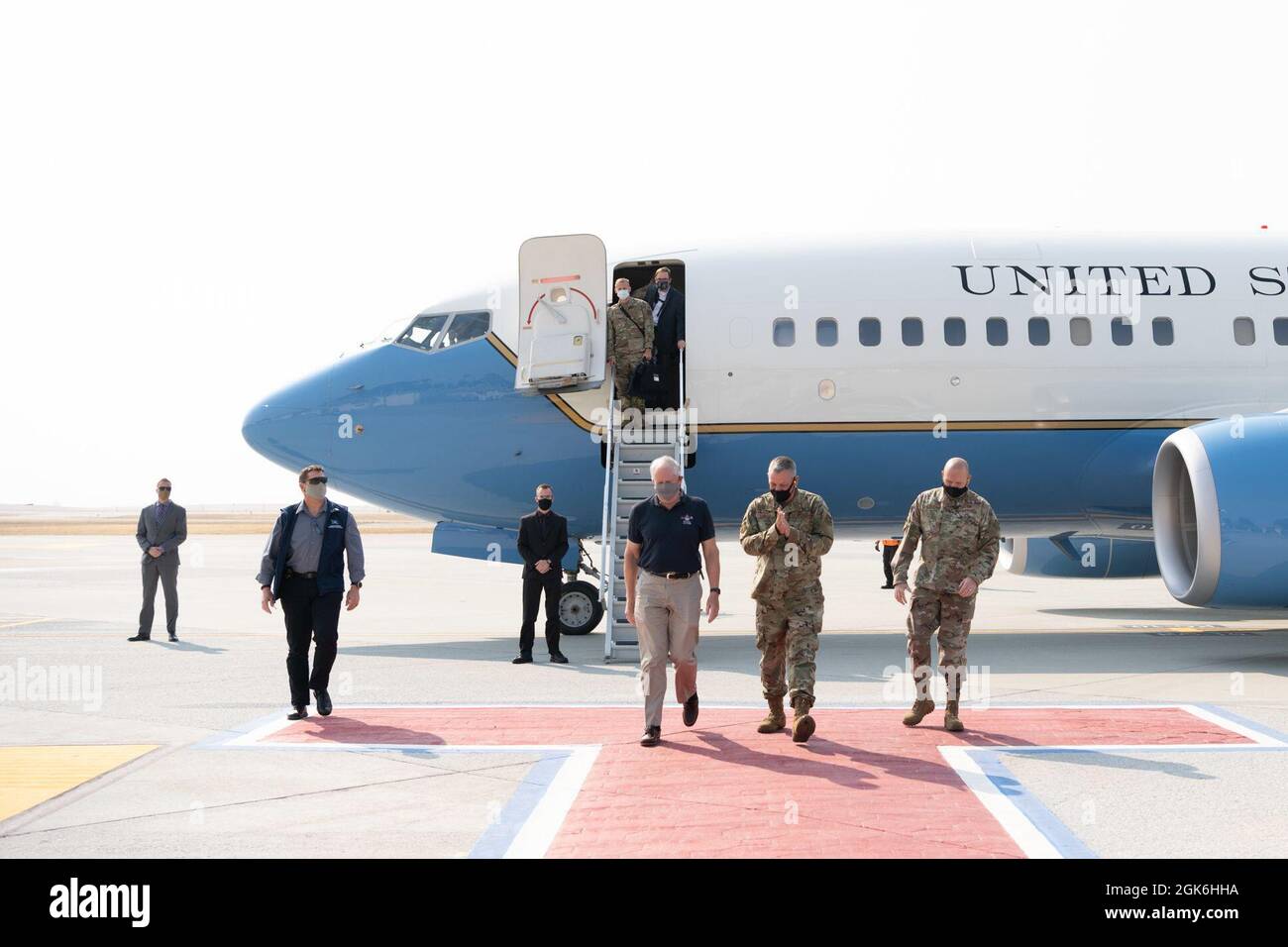 U.S. Air Force Col. Corey Simmons, second to the right, 60th Air ...