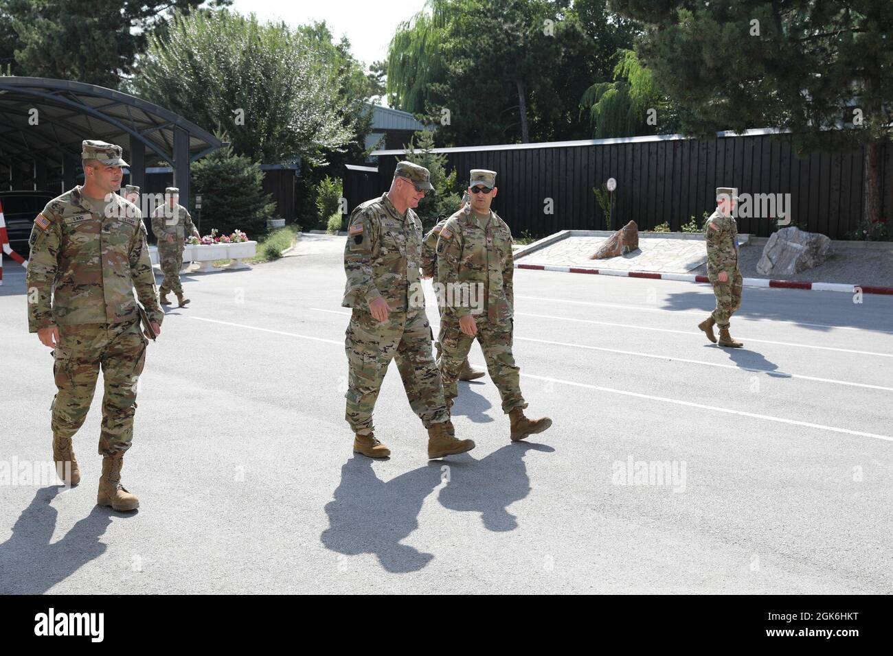 Brig. Gen. Gregory Knight, Adjutant General of Vermont, talks with U.S ...