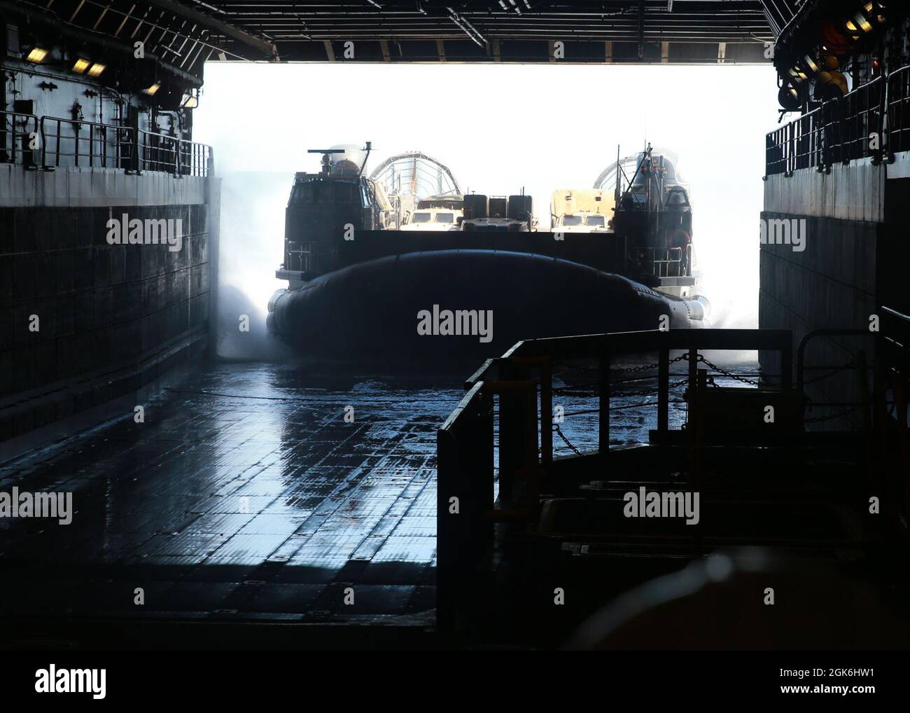A U.S. Navy Landing Craft Air Cushion from Assault Craft Unit 5 ...