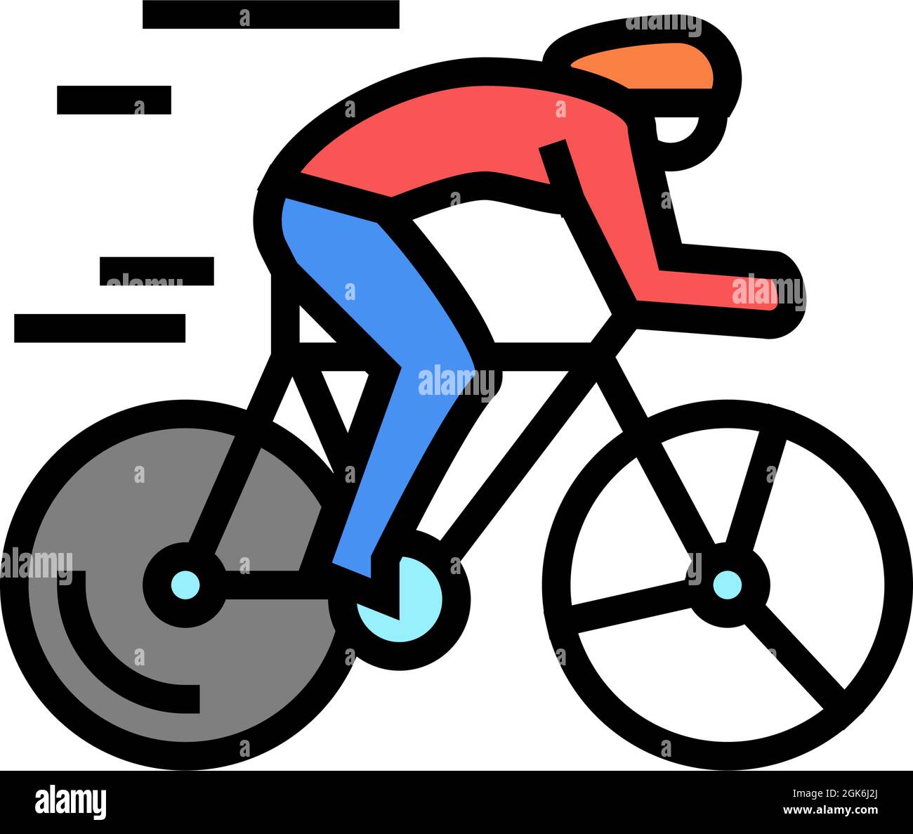 cycling sport color icon vector illustration Stock Vector Image & Art ...