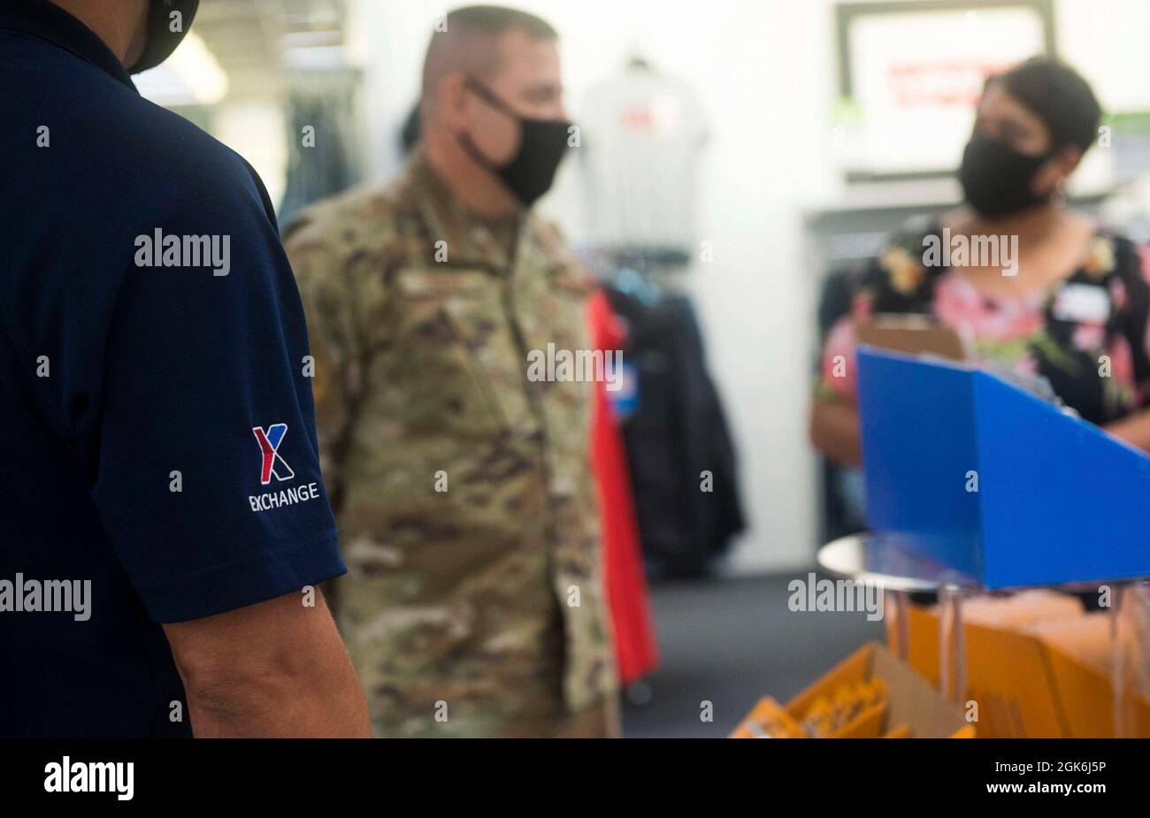 Sha Carter, Misawa Base Exchange (BX) general manager, talks to U.S ...